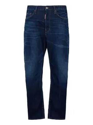 Dsquared2 Dark Wash Biker Jeans - Blue
