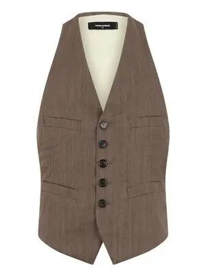 Dsquared2 Oversized Crinkled Vest - Fantasy