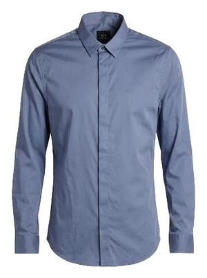 Armani Exchange Shirt Size Cotton, Elastane - Blue