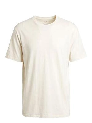 Armani Exchange Man T-shirt Beige Size Xl Cotton Ivory