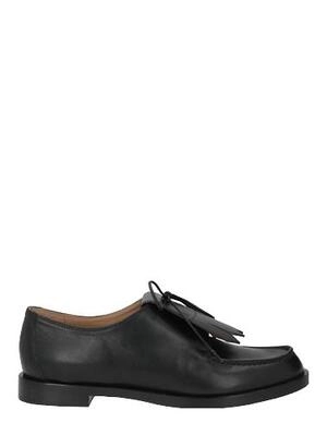 Emporio Armani Leather Lace-up Derby Shoes With Appliqués - Black