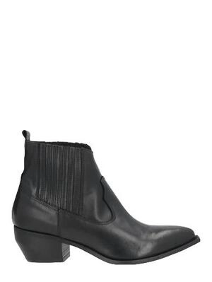 DINO DRAGHI Leather Ankle Boots - Black