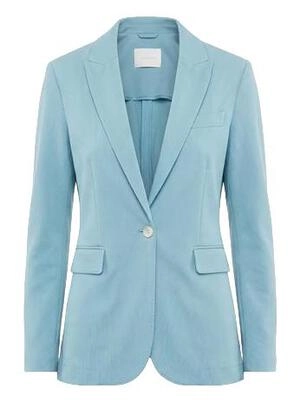 CIRCOLO 1901 Single-breasted Blazer In Slate Cotton-elastane - Blue
