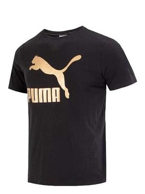 PUMA Classics Metallic Logo T-shirt - Black