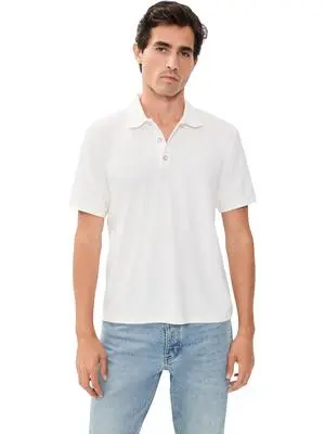 Rag & Bone Slim Polo - Chalk