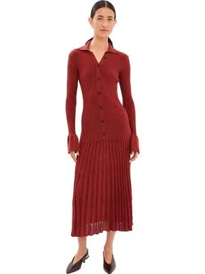 Proenza Schouler Textured Rosario Dress - Rust