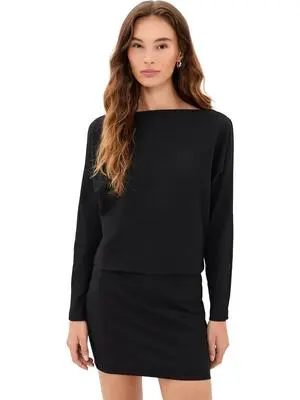 Enza Costa Supima Structured Jersey Dress - Black