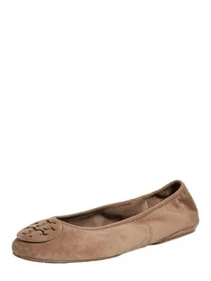 Tory Burch Reva Suede Ballet Flats - River Rock