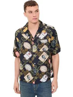 Rhude Vin Bandana Button-up Shirt - Black/multi