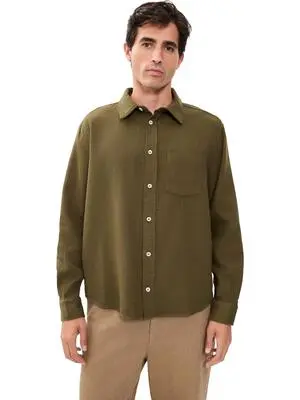 ASHER Atlas Button Down Shirt - Moss