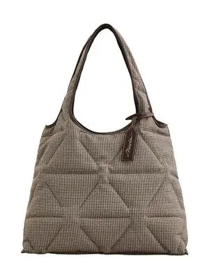 3.1 Phillip Lim Quilted Tweed Houndstooth Tote Bag - Brown Multi