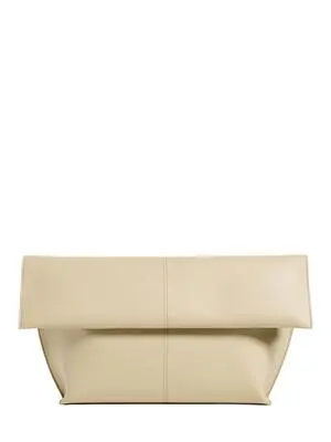 FREJA NEW YORK Seamed Fold-over Clutch - Sand