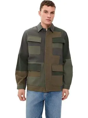 Universal Works Patchwork Twill Fatigue Jacket - Olive