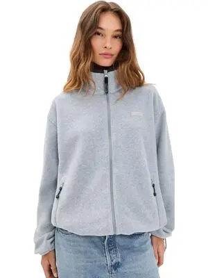 Sandy Liang Fleece Zip-up Jacket - Grey
