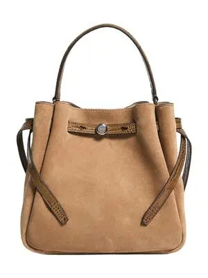 Tory Burch Romy Suede Bucket Bag - Stone