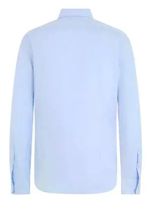 SLOWEAR Long-sleeve Spread-collar Shirt - Blue