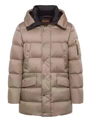 MOORER Hooded Padded Coat - Neutrals