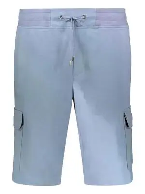 MOORER Cargo Shorts With Drawstring Waist - Blue
