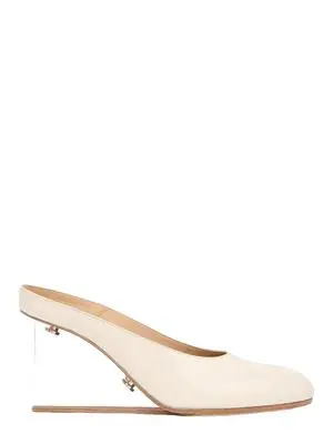 MAISON MARGIELA Plexi Wedge Mules - Neutrals