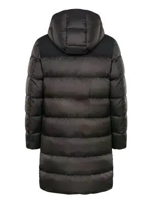 MOORER Padded Hooded Coat - Brown