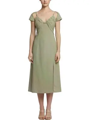 Jacquemus L'amour Tovallo Ruched Midi Dress - Green