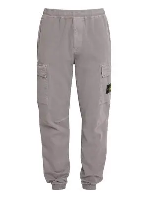 Stone Island Stretch-cotton Cargo Trousers - Grey