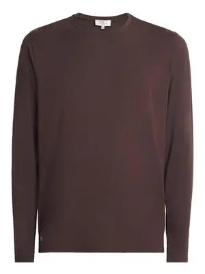 HOMEBODY Long-sleeve Lounge T-shirt - Brown
