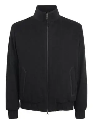 BRETT JOHNSON Cashmere Blouson Jacket - Black
