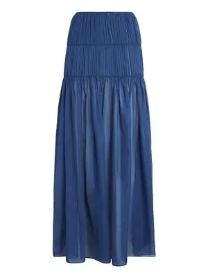 MORE NOIR Moré Noir Cotton-Silk Maxi Skirt