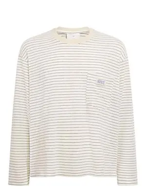SONG FOR THE MUTE Stripe Long-sleeve T-shirt - Ivory