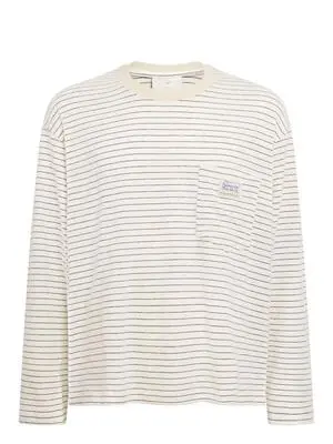 SONG FOR THE MUTE Stripe Long-sleeve T-shirt - Ivory
