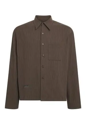 SONG FOR THE MUTE Stripe School Shirt - Brown