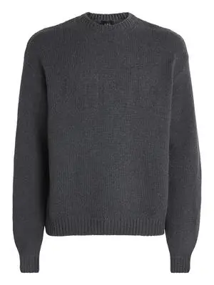 A.p.c. George" Logo Crewneck Wool Sweater - Black