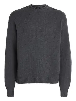 A.p.c. A.P.C. "George" Logo Crewneck Wool Sweater Black