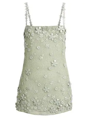 CULT GAIA Cult Gaia Silk Florabelle Embellished Mini Dress