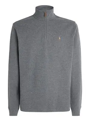 Polo Ralph Lauren Estate-rib Quarter-zip Sweater - Grey