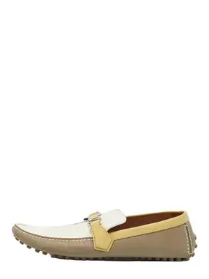 LOUIS VUITTON Hockenheim Leather Loafers - Neutrals