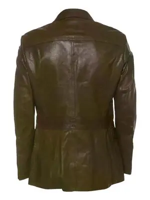 Gucci Leather Button-up Jacket - Brown