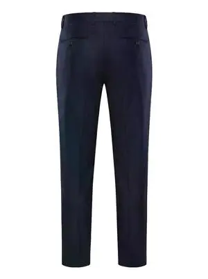 MOORER Aviano Elasticated-waist Chino Trousers - Blue