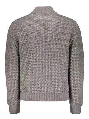 MOORER Zip-up Cardigan - Grey