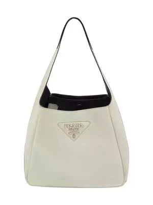 PRADA Prada Small Dynamique Triangle Logo Tote Bag