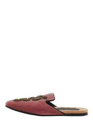 Gucci Gucci Embellished Snake Mules Pink