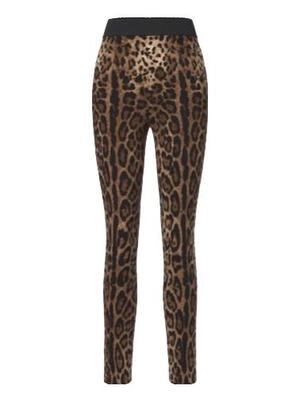 Dolce & Gabbana Leopard-print Leggings - Brown