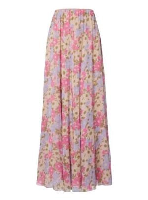 Valentino Garavani Valentino Floral Silk Crêpe De Chine Maxi Skirt Multiple Colors
