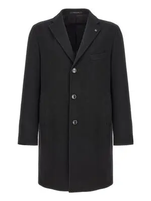 Tagliatore Single-breasted Tailored Coat - Black