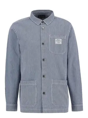 Barbour Tindale Striped Overshirt - Bleached Blue