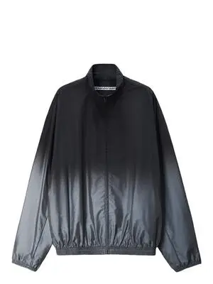 Alexander Wang Reflective Gradient Track Jacket - Silver/black