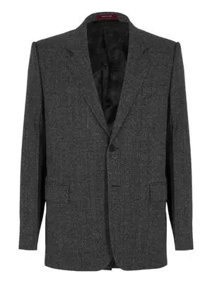 Gucci Check Single-breasted Blazer - Black