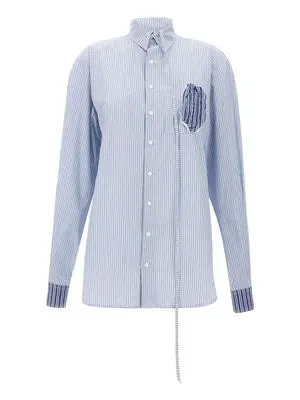 Ottolinger Striped Long-sleeved Shirt - Light Blue