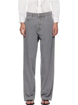 Gimaguas Tapered Wide-leg Jeans - Gray